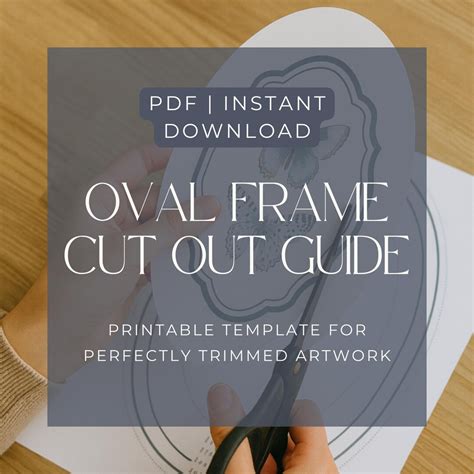 Oval Frame Cut Out Guide Printable Template 4x6 To 8x10 Sizes Pdf