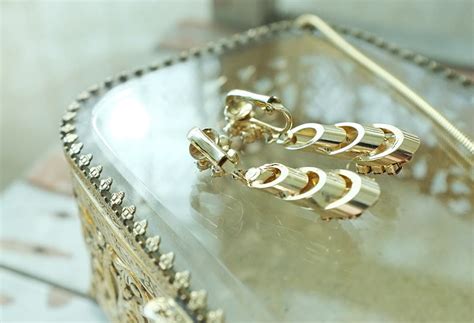 핑크 라인스톤 댕글 포인트 빈티지 귀찌 귀걸이 후루츠패밀리