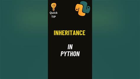Inheritance In Python Pythonprogramming Pythontutorial Youtube