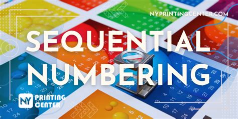 Printing 101 What Is Sequential Numbering New York Printing Center