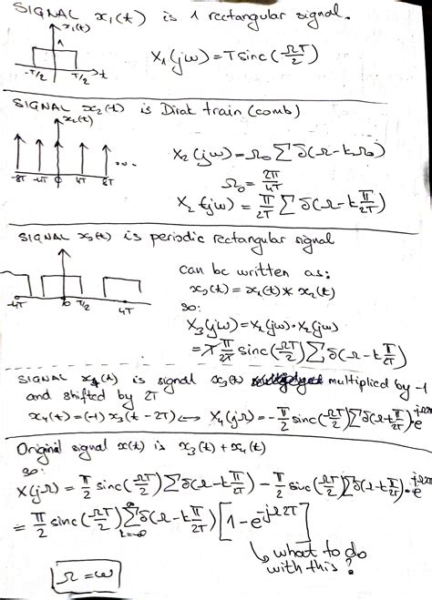 Fourier Transform Of Alternating Periodic Rectangular Pulse Signal Processing Stack Exchange