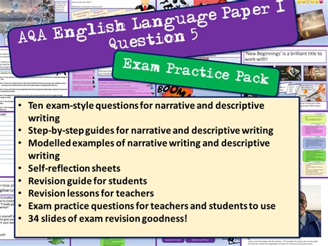 AQA English Language Paper 1 Question 5 Teaching Resources