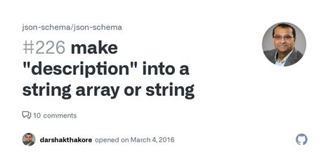 Make Description Into A String Array Or String · Issue 226 · Json