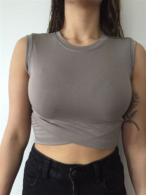 Cross Belly Crop Top Cropped Top Tops For Women Etsy