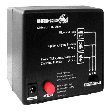 Bird X Tx Bug Transonic Bugchaser Commercial Grade Indoor Bug Repeller