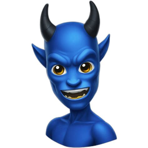 Blue Devil Emoji Ai Emoji Generator