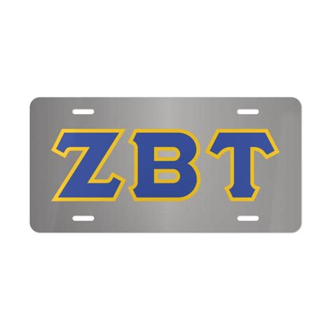 Zeta Beta Tau Lettered License Covers — Greeku