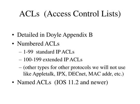 Ppt Acls Access Control Lists Powerpoint Presentation Free