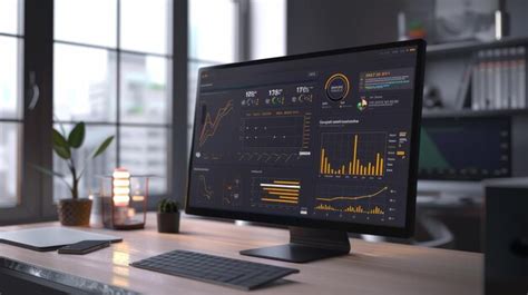 a sleek computer monitor and keyboard on a contemporary desk displaying