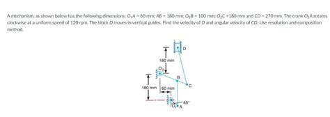 Solved A Mechanism As Shown Below Has The Following Chegg