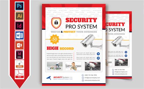 Security System Flyer Vol 02 Graphic By Imagine Design Studio