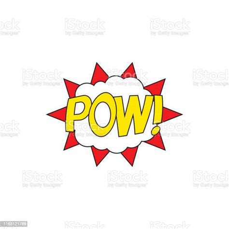 단어 Pow 흰색 배경에 복고풍 만화 폭발 구름에서 벡터 빈티지 팝 아트 일러스트 편집 및 사용자 정의하기 쉬운 Eps 10 구름에 대한 스톡 벡터 아트 및 기타 이미지