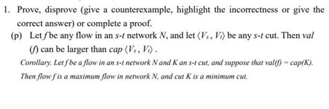 solved 1 prove disprove give a counterexample highlight