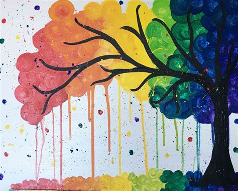 Rainbow Tree Art
