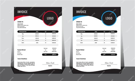 Premium Vector Professional New Stylish Invoice Design