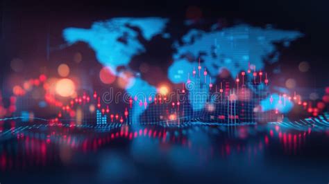 A Digital Infographic With A Globe Graphs And Statistical Data