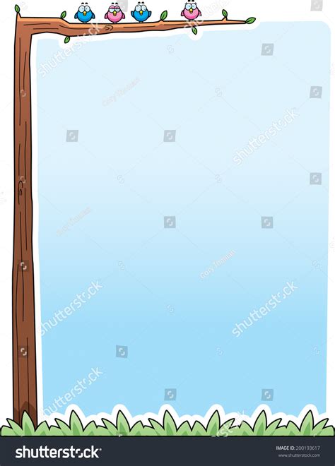 Cartoon Background Birds Tree Stock Vector Royalty Free 200193617 Shutterstock