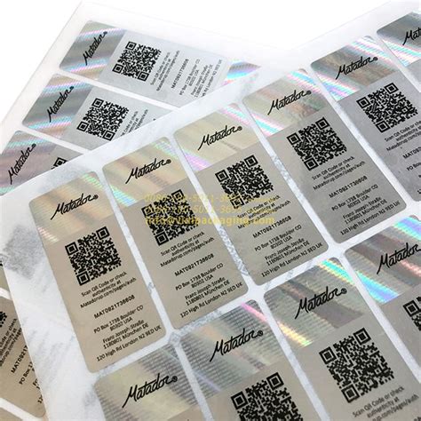 Vphss 13 Scan Qr Code Sticker With 2d Security Effect Vial Packaging