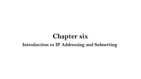 Ip Addressing And Subnetting Ppt Pptx Computer Networking Computing