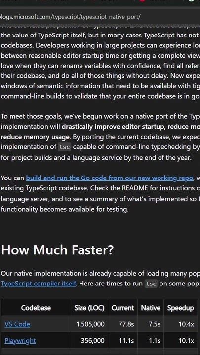 typescript in go the native compiler deep dive typescript update