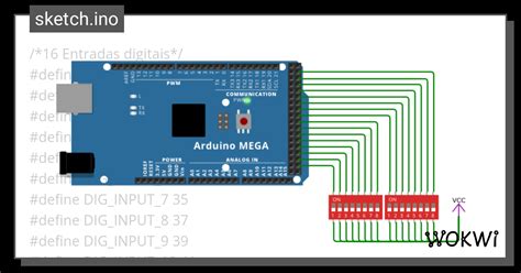 Teste Entradas Digitais Wokwi Esp32 Stm32 Arduino Simulator