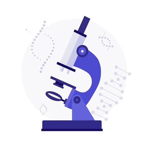 Simple Microscope Illustration In Flat Style 43504347 Vector Art At Vecteezy
