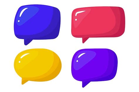 Free Vector Message Bubbles Set Of 4 Flat