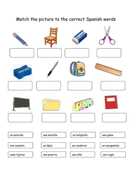 Classroom Objects Online Exercise For 8 Spanish Classroom Objects Spanish Classroom Spanish