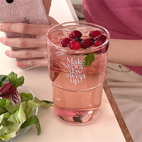 Sweet Up Pink 투명 리유저블 텀블러 [냉온겸용] 에이블리