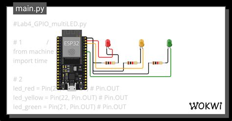 Lab4gpiomultiled Wokwi Esp32 Stm32 Arduino Simulator