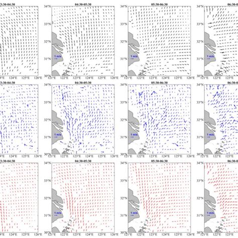 Surface Currents From Osu Model Top Mcc Middle And Mccmoi