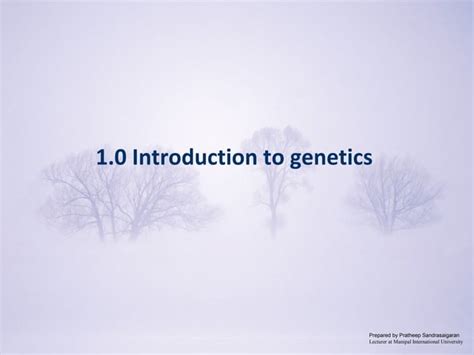 Ch1 Introduction To Genetics PPT