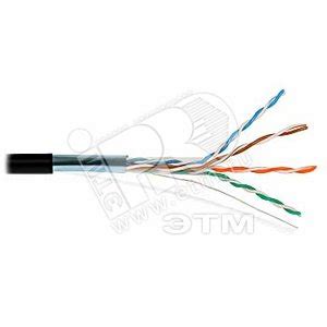 Витая пара FTP 4 пары AWG 24 Cat.5е экран внешняя Cu Light артикул FTP ...