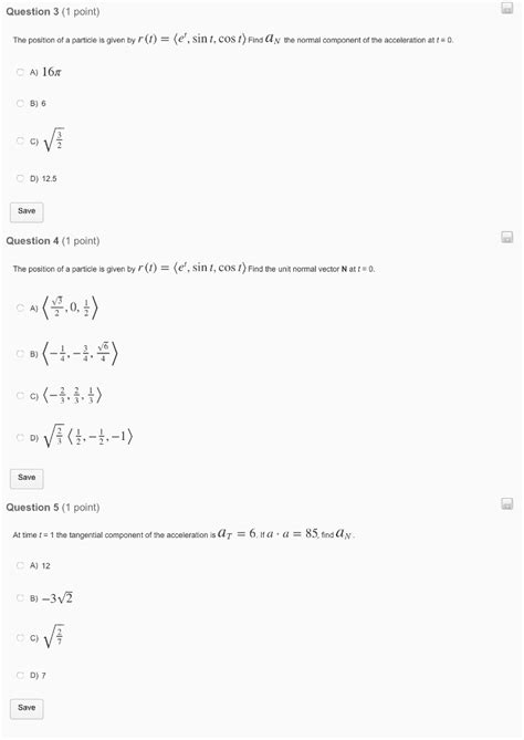 Solved Question Point The Position Of A Particle Is Chegg