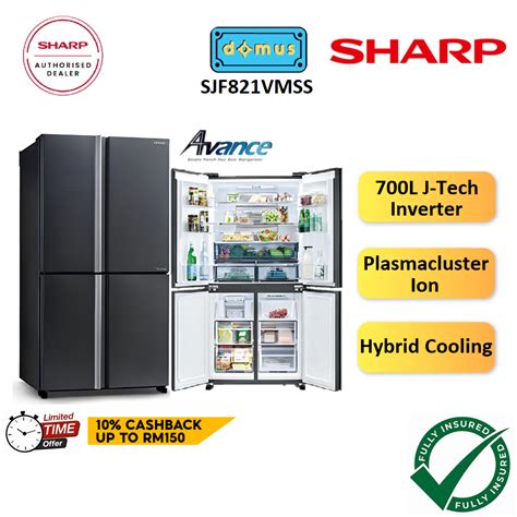 Sharp Avance Refrigerator 4 Door Inverter 700l Fridge 4 Doors Peti