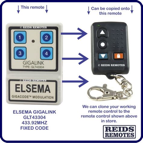 Elsema Gigalink Glt43304 4 Button Gigacode Modulation Grey Remote