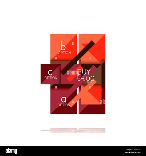 Square Option Infographic Banner Data And Information Visualization Geometric Design Square