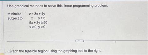Solved Use Graphical Methods To Solve This Linear Chegg