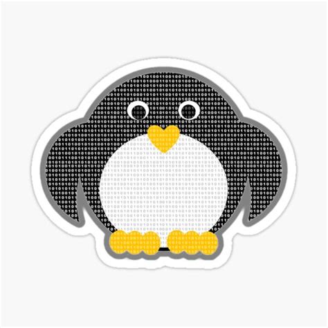 Penguin Binary Tux Sticker For Sale By Bagchemistry Redbubble Penguin Binary Tux Sticker For Sale By Bagchemistry Redbubble