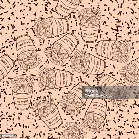 아이스크림 표면 패턴 디자인 3 스쿱 색칠 공부 책과 페이지 거품 내기에 대한 스톡 벡터 아트 및 기타 이미지 거품 내기 그리기 냉동된 Istock