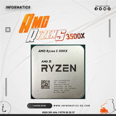 Amd Ryzen 5 3500x 6 Core 3 6ghz 4 1ghz Tray Cpu Processor