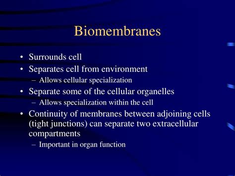 Ppt Biomembrane Structure And Function Powerpoint Presentation Free Download Id336461