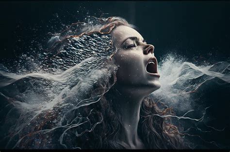 premium ai image fantasy portrait of a screaming woman neural network ai generated