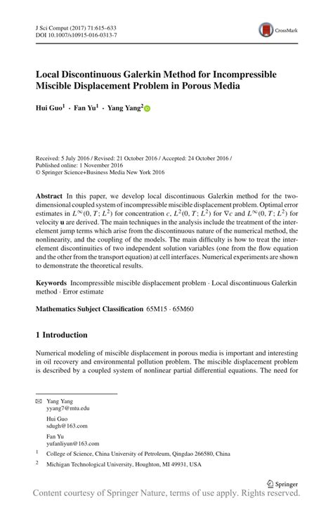 local discontinuous galerkin method for incompressible miscible