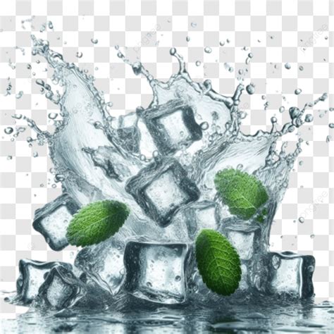 흥미로운 카오스 민트 잎과 얼음 조각이 흰색 배경에 흩어져 폭발하는 3d 이미지 흥미로운 카오스 민트 잎과 얼음 조각이 폭발하는 3d 이미지 흰색 배경에 분산 아이스