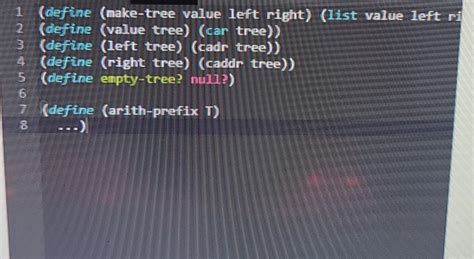 Solved A Define A Scheme Function Arith Prefix That Takes