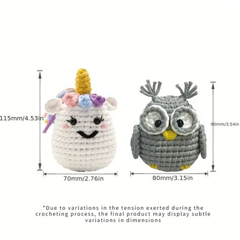 Quesisha Crochet Kit Beginners Easy Peasy Yarn Cute Unicorn Temu