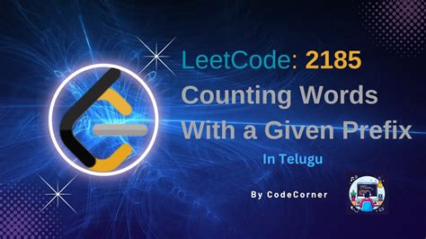 Leetcode 2185 Counting Words With A Given Prefix Solution Leetcode