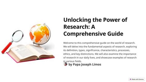Unlocking The Power Of Research A Comprehensive Guidepptx