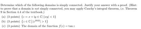 solved determine which of the following domains is simply